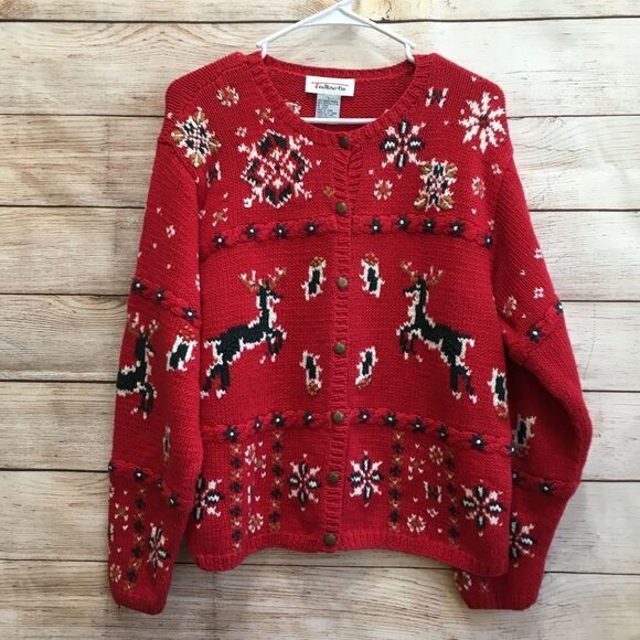 Talbots | Sweaters | Vintagetalbotschristmassweaterinred | Poshmark